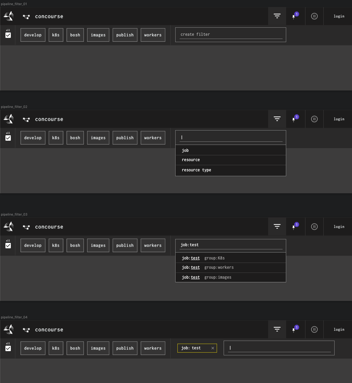 Filtering on Pipeline View · Issue #3792 · concourse/concourse · GitHub