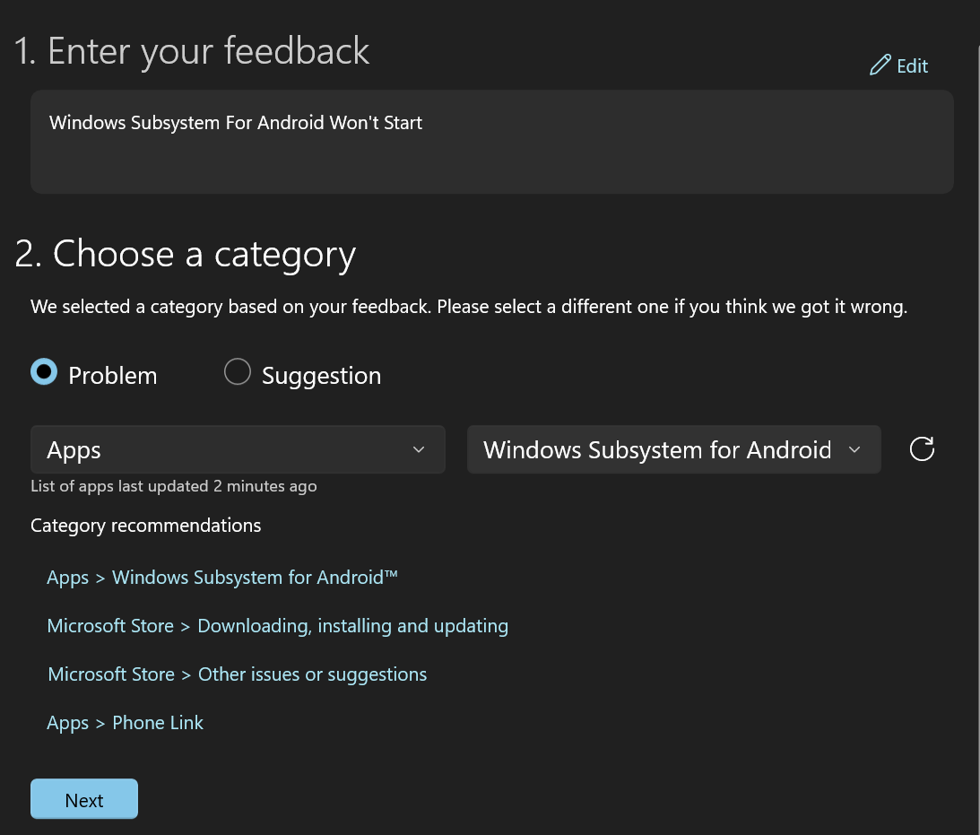Can T Start Wsa · Issue 278 · Microsoft Wsa · Github