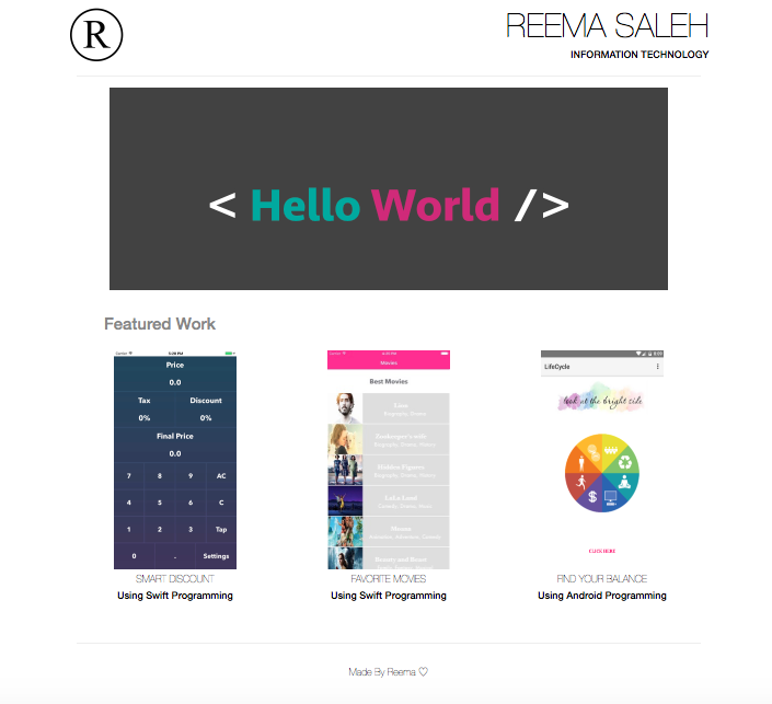 GitHub - ITReema/PortfolioSite