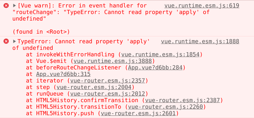 Error in log related to router and undefined handler symbol · Issue ...