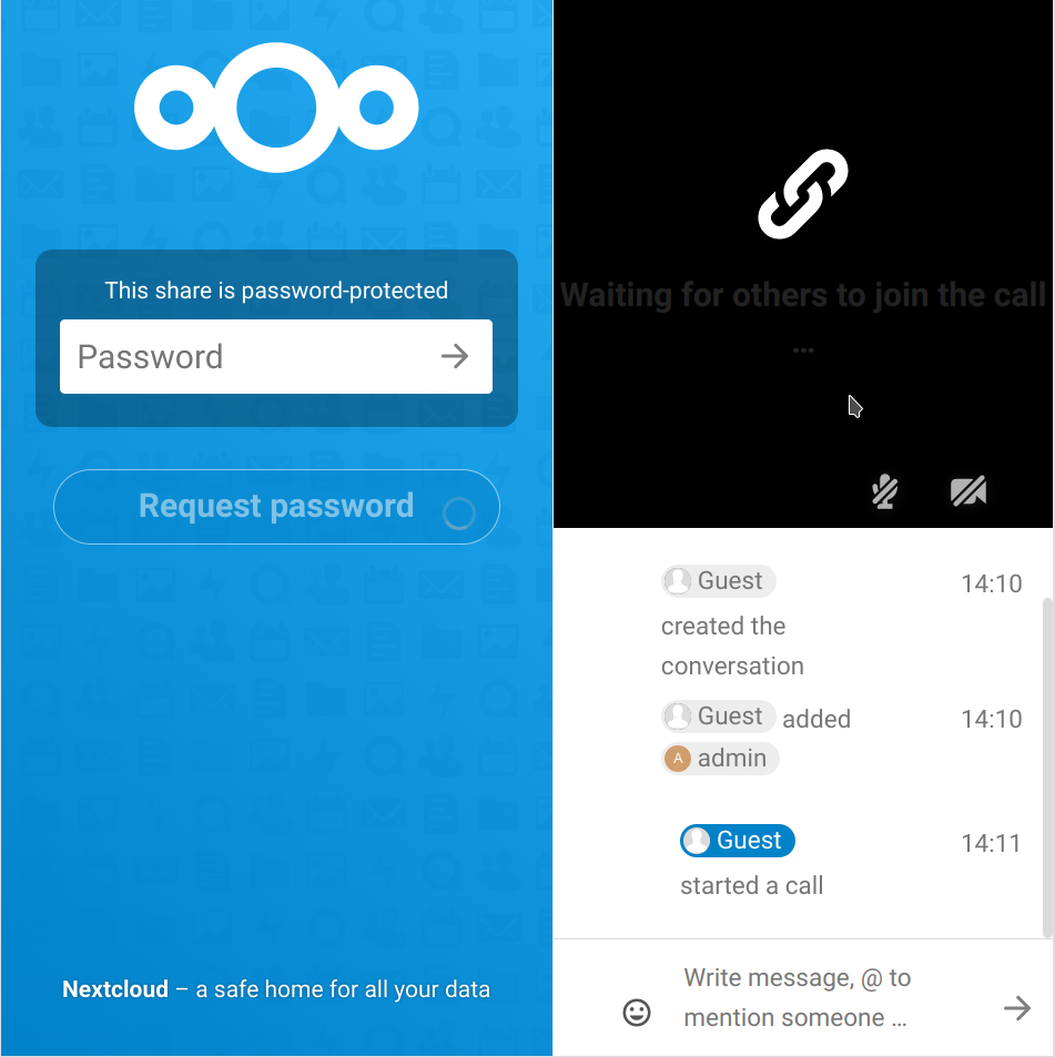 Public sidebar regressions · Issue #4636 · nextcloud/spreed · GitHub