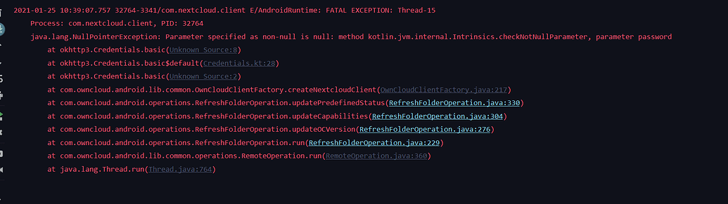 Force Close App After Second Login · Issue #7904 · nextcloud/android ...
