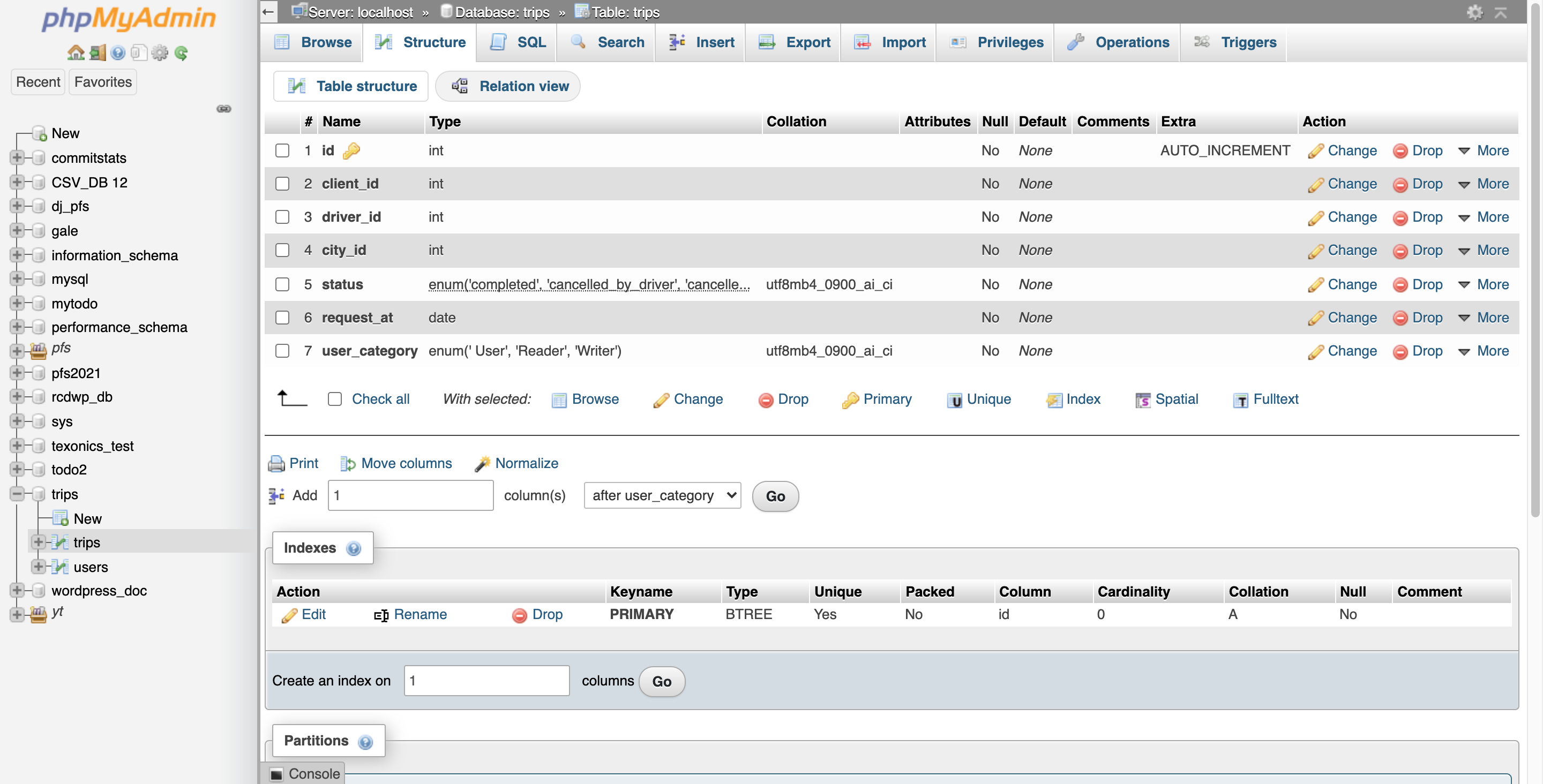 Changing Value In Enum Column Type Is Not Changing When We Have Space At The Front In The Value 