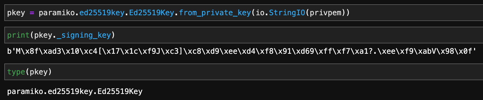 add `Ed25519Key.generate()` and drop requirement of nacl by boyxuper · Pull Request #2103 ...