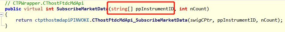 CThostFtdcMdApi.SubscribeMarketData 参数类型对不上 · Issue #2 · ggwhsd/CTP-CSharp · GitHub