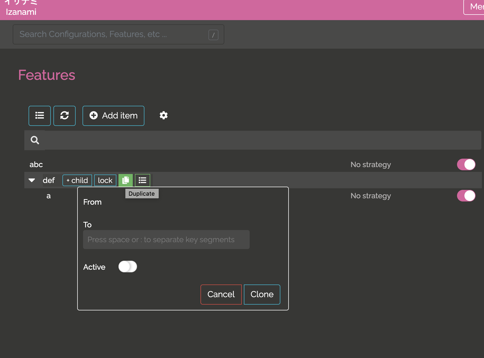 The content of the Duplicate / From doesn't contain the right value · Issue #588 · MAIF/izanami ...