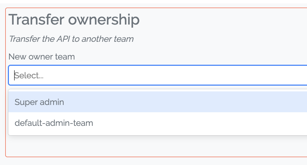 Problem with Select team for "Transfer ownership" · Issue #549 · MAIF/daikoku · GitHub
