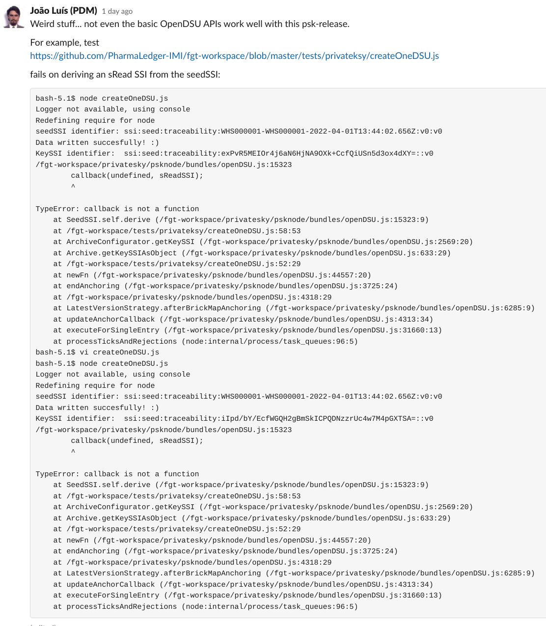 Investigate situation · Issue #1047 · PharmaLedger-IMI/epi-workspace · GitHub
