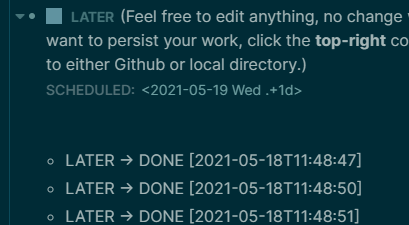 Repeater for scheduled tasks is not automatically updated upon checking off task · Issue #1909 ...