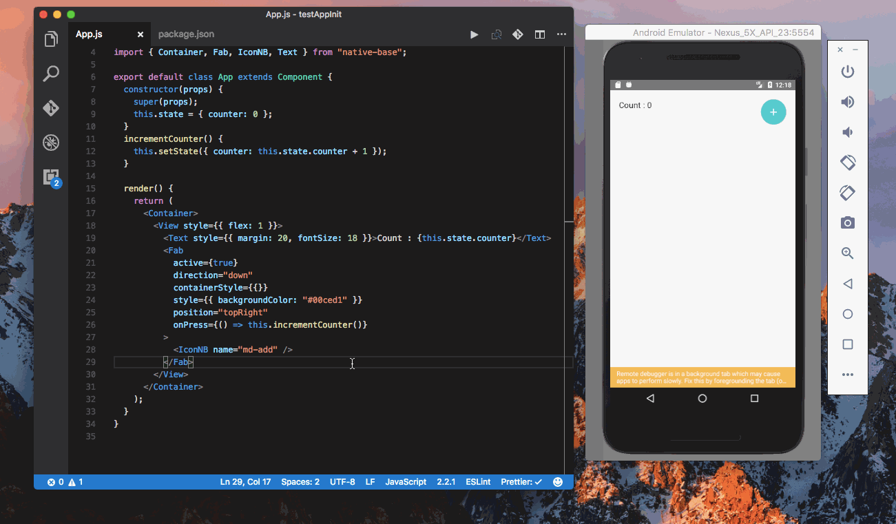 Fab component fails to respond to click ( ref TouchableOpacity position: absolute ) · Issue ...
