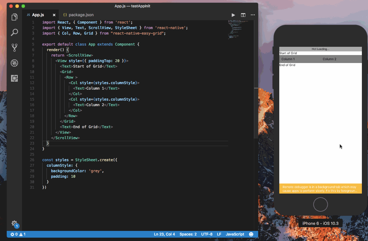 Stylesheet Create Object Is Not Working · Issue 27 · Geekyants React Native Easy Grid · Github