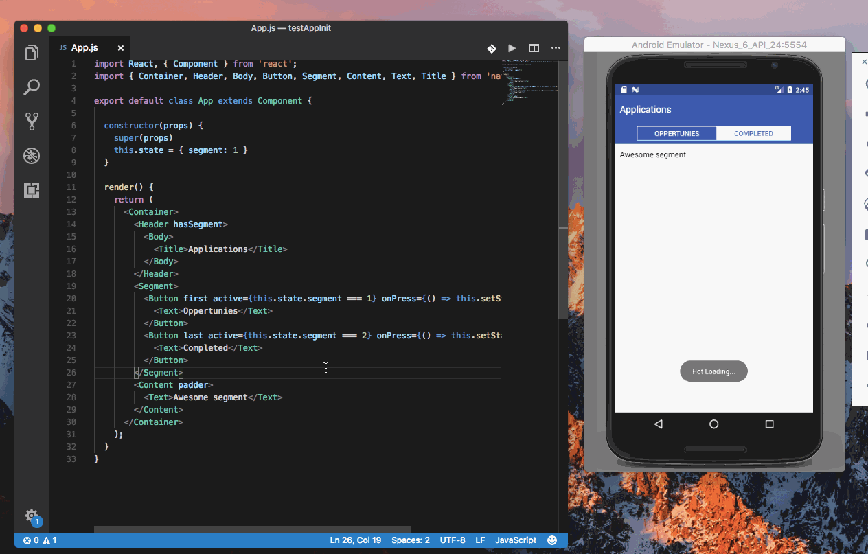 Segments not working on Android · Issue #1320 · GeekyAnts/NativeBase ...