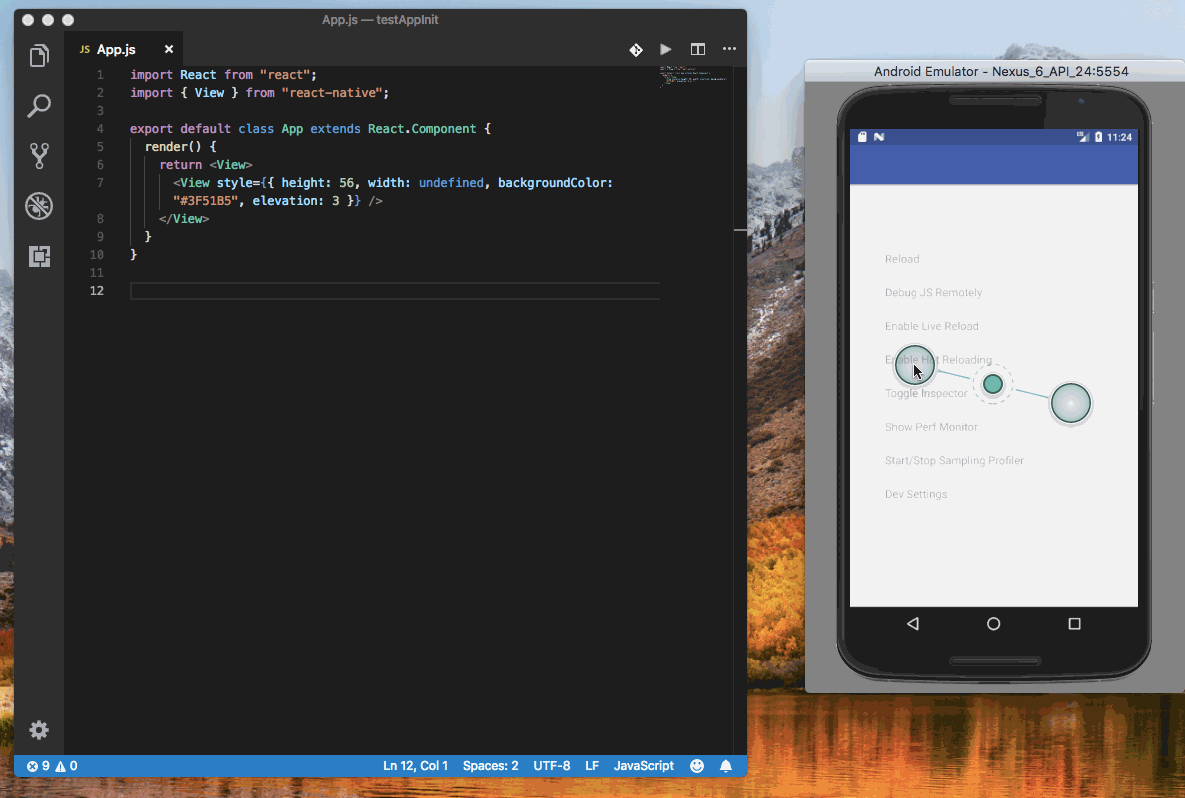 Adding onLayout props to the parent view affects its child view's elevation. · Issue #19869 ...