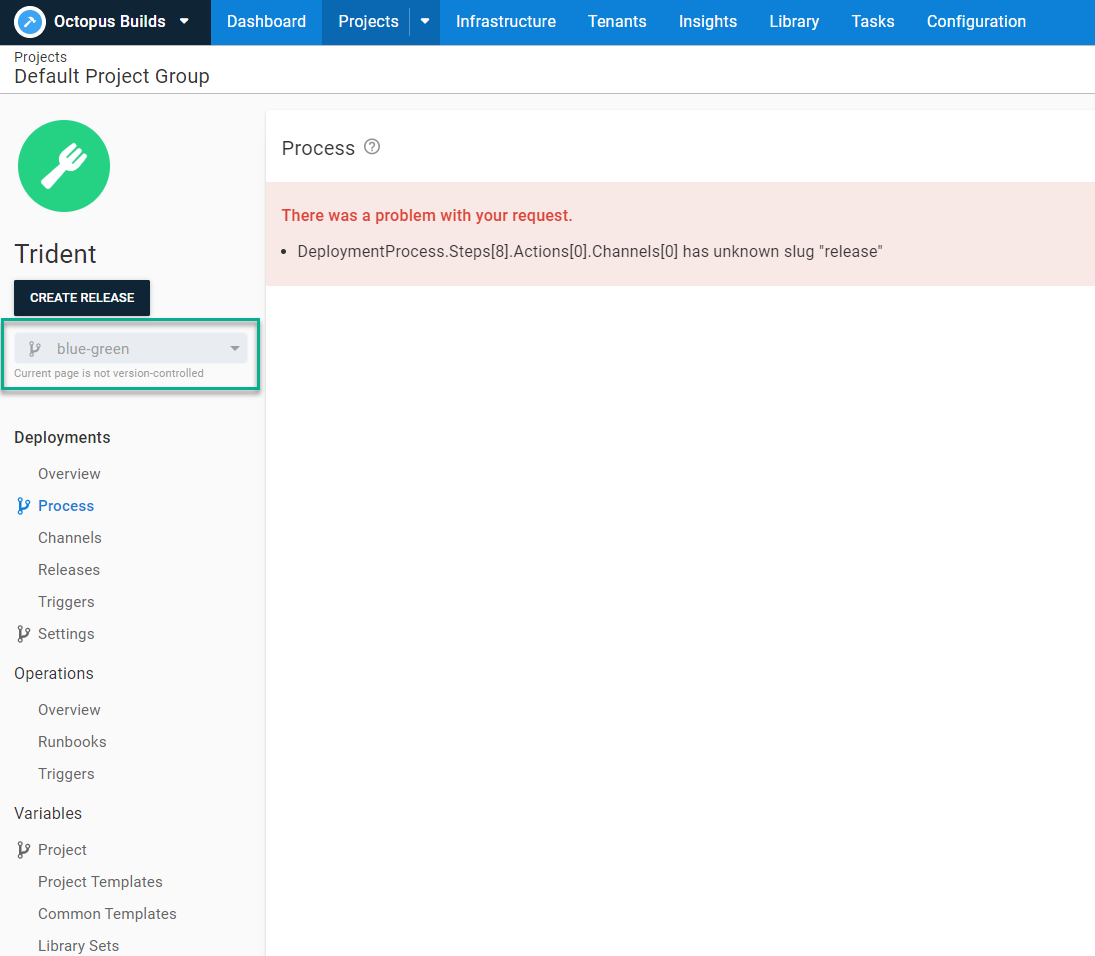 Invalid OCL causes branch switcher to be disabled · Issue #7809 · OctopusDeploy/Issues · GitHub