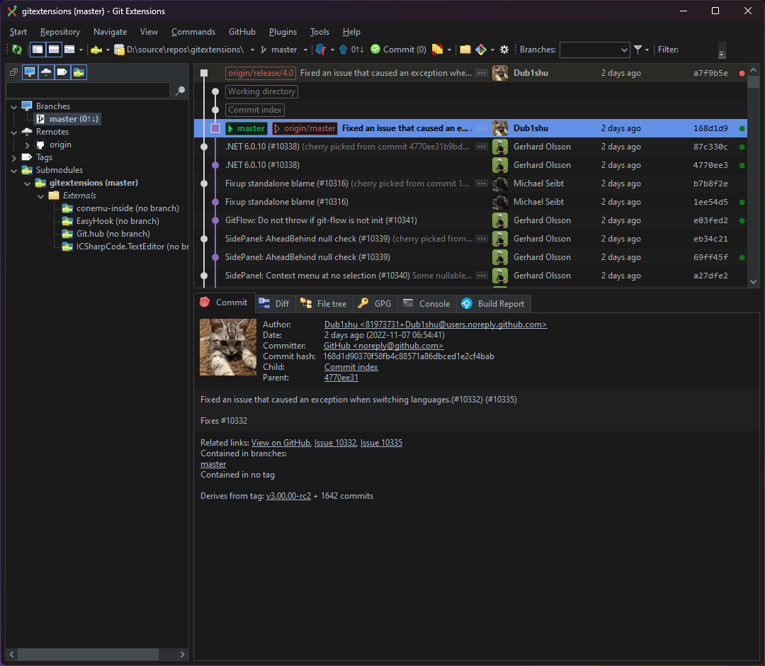 Dark Theme Broken In 40 · Issue 10369 · Gitextensionsgitextensions · Github 