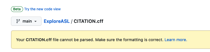 CITATION.CFF cannot be parsed · Issue #1402 · ExploreASL/ExploreASL · GitHub