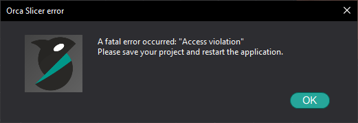 Critical error, restart program over and over again · Issue #1260 · SoftFever/OrcaSlicer · GitHub