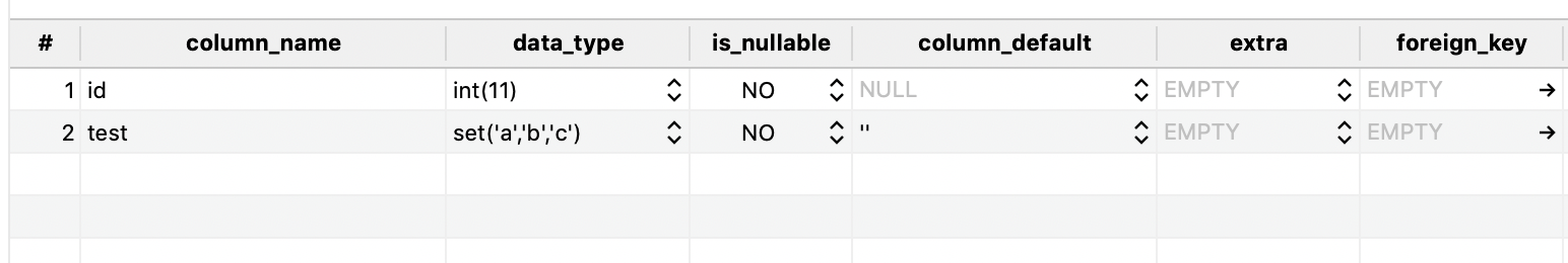 Default value on SET() includes apostrophes; error on saving · Issue #970 · TablePlus/TablePlus ...