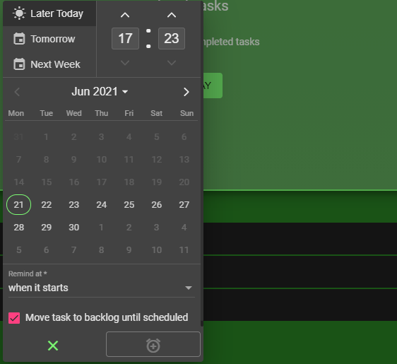 Show timeline/calendar events when scheduling a task · Issue #1313 ...
