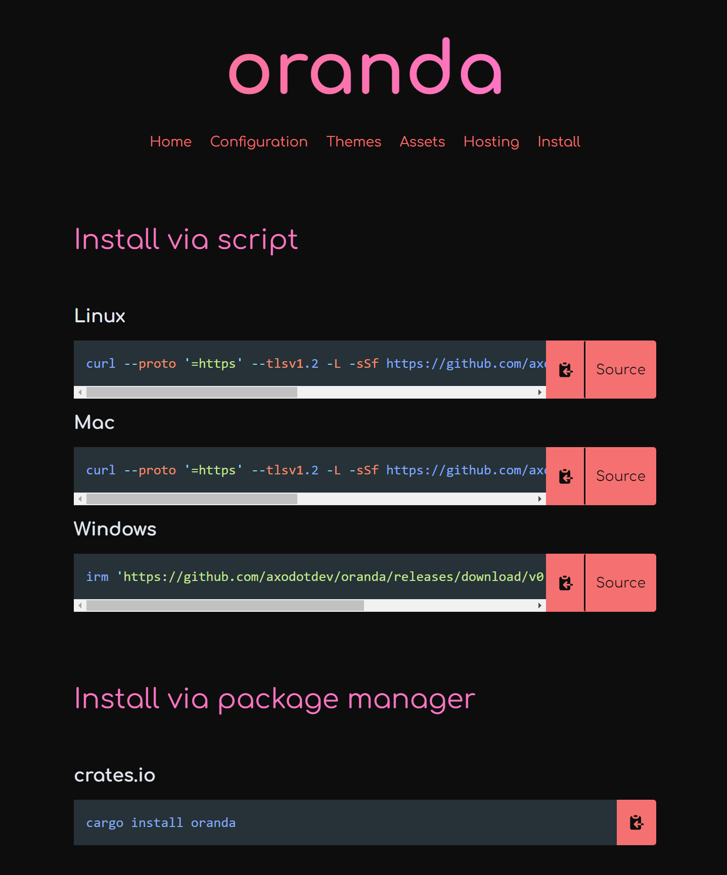 no recommended download for my OS · Issue #167 · axodotdev/oranda · GitHub