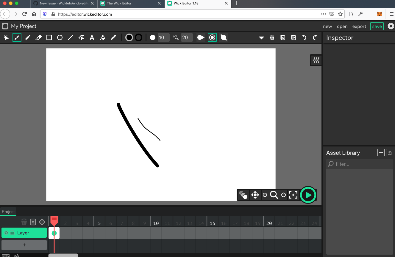 [BUG] Zooming changes effective brush size · Issue #285 · Wicklets/wick-editor · GitHub