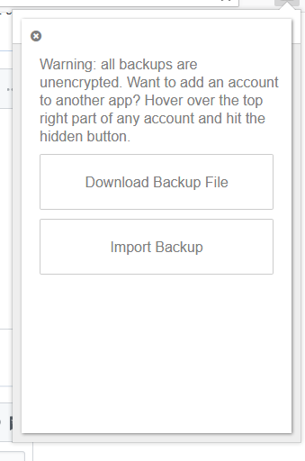 Unable to export to create a backup · Issue #80 · Authenticator-Extension/Authenticator · GitHub