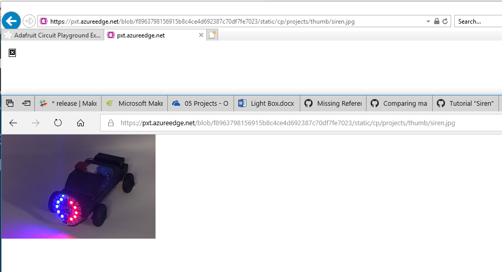 Tutorial "Siren" doesn't have picture on IE · Issue #846 · microsoft/pxt-adafruit · GitHub