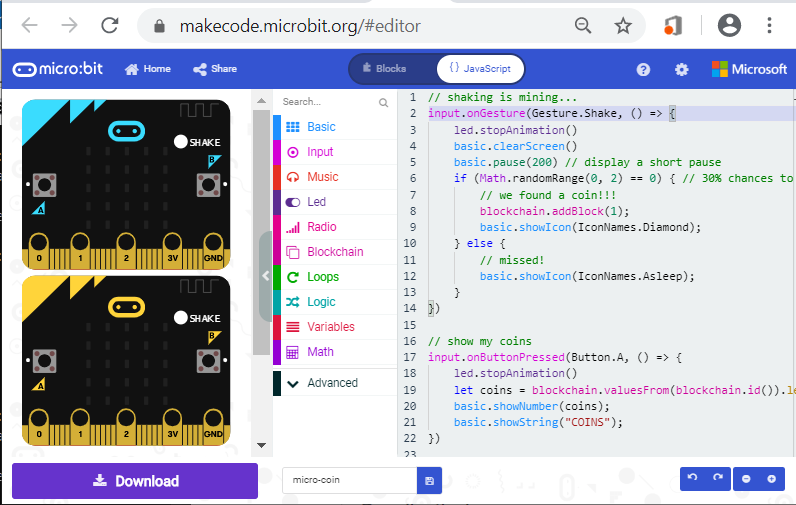 Code error in Micro:Coin · Issue #3091 · microsoft/pxt-microbit · GitHub