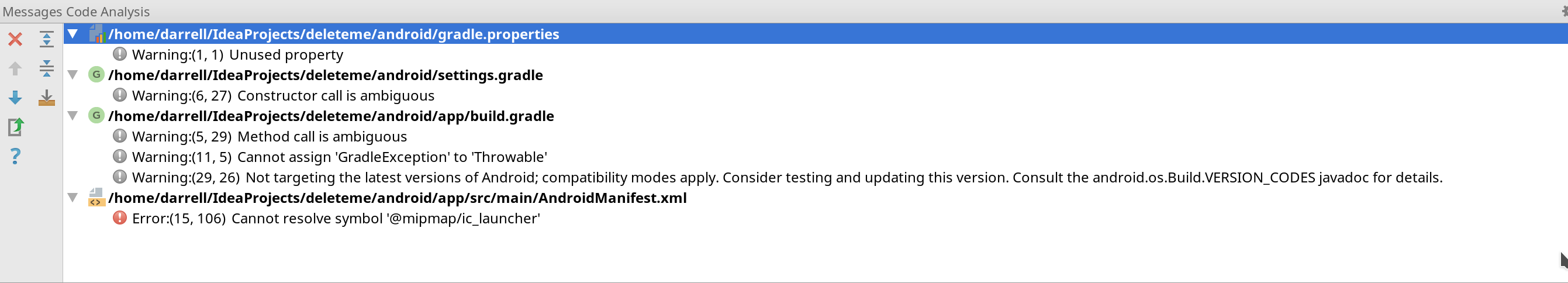 Template files for Android do not pass IntelliJ Code Inspection · Issue ...