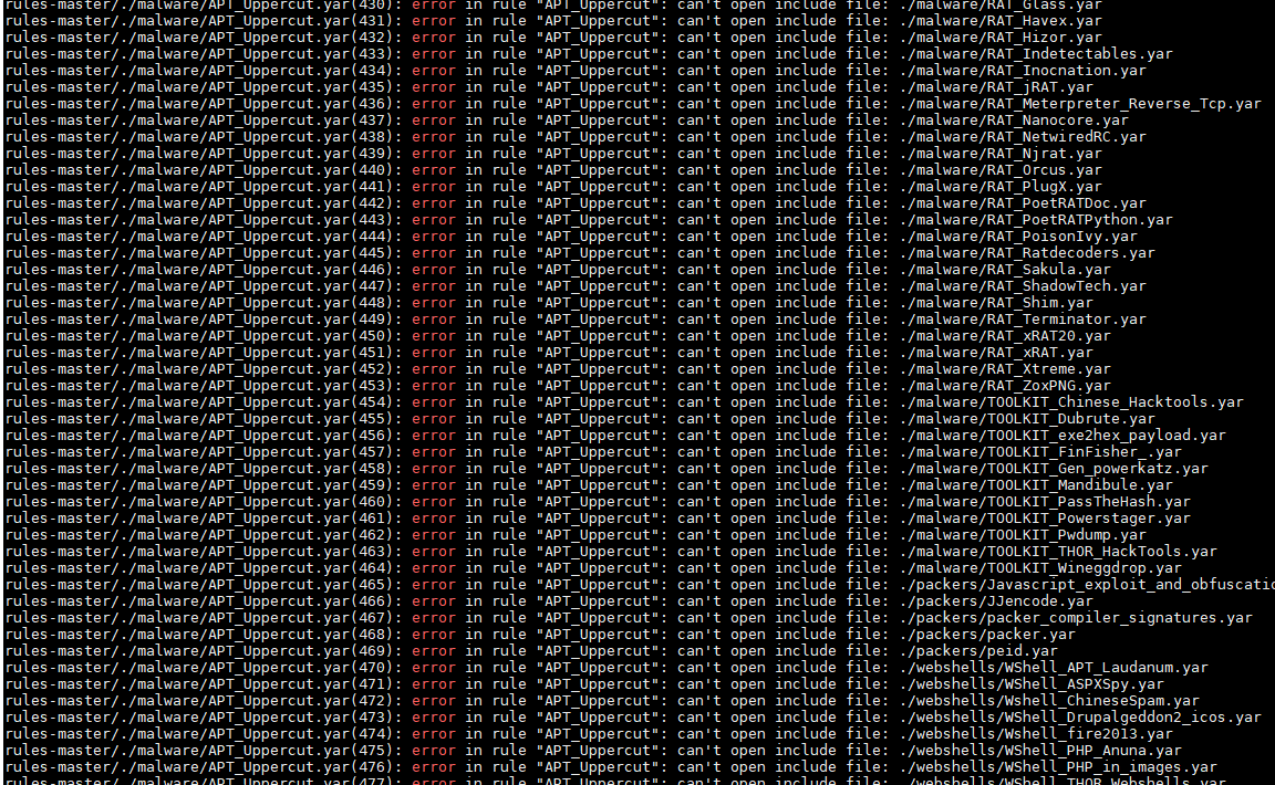can't open include file · Issue #1401 · VirusTotal/yara · GitHub