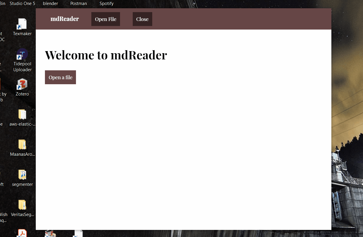 GitHub - MaanasArora/mdReader