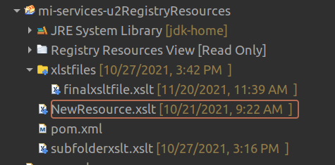 Cant find Registry resources when a registry resource is created inside a folder of registry ...