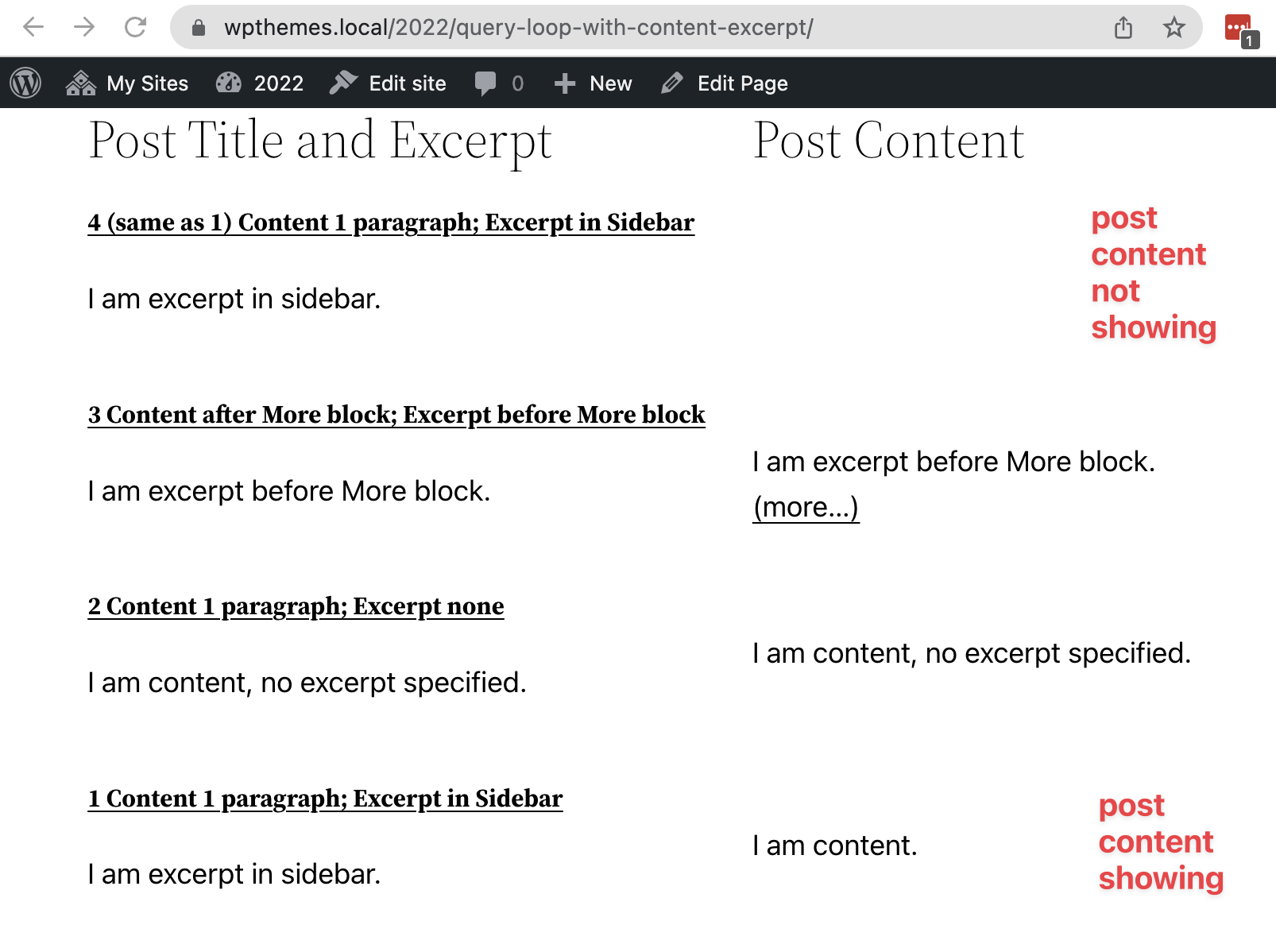 Post Content behaves inconsistently in Query Loop block · Issue #40743 · WordPress/gutenberg ...