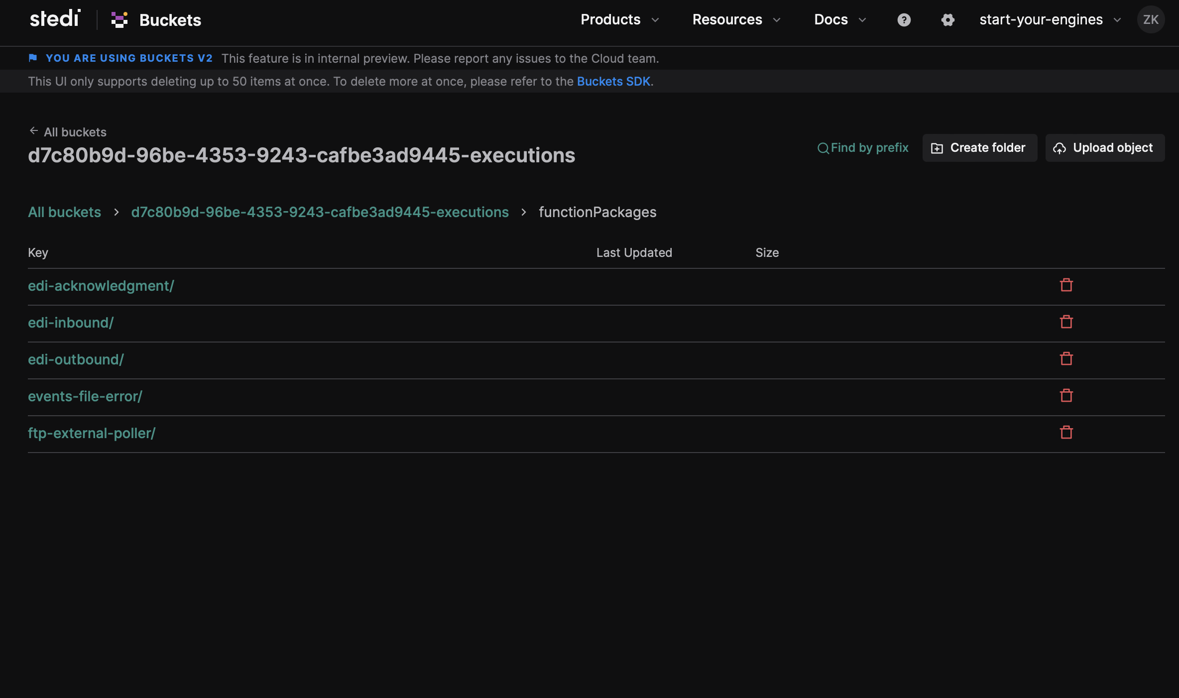 [Engine] Destroy script doesn't seem to clean up functions or buckets ...
