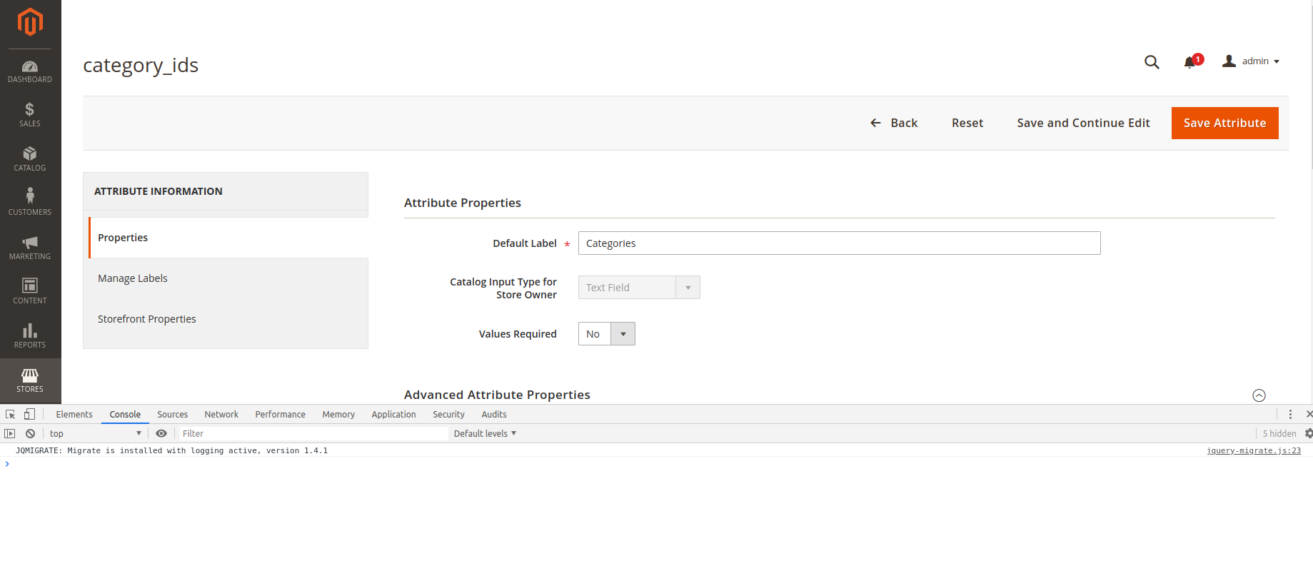 "panel.addClass is not a function" error in admin product attribute edit page · Issue #23117 ...