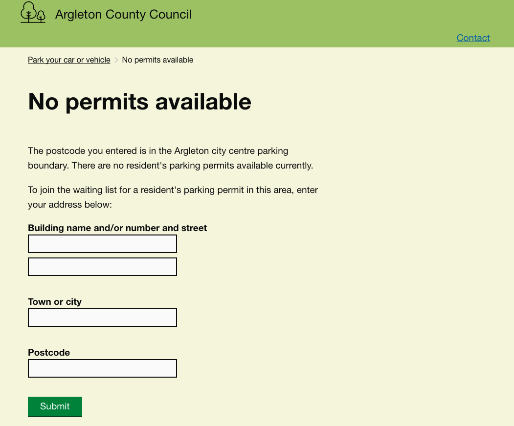 When no permits are available, users should be put on a waiting list ...