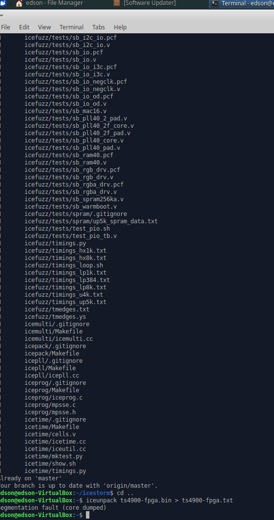 iceunpack "Segmentation fault (core dumped)" error · Issue #228 · YosysHQ/icestorm · GitHub