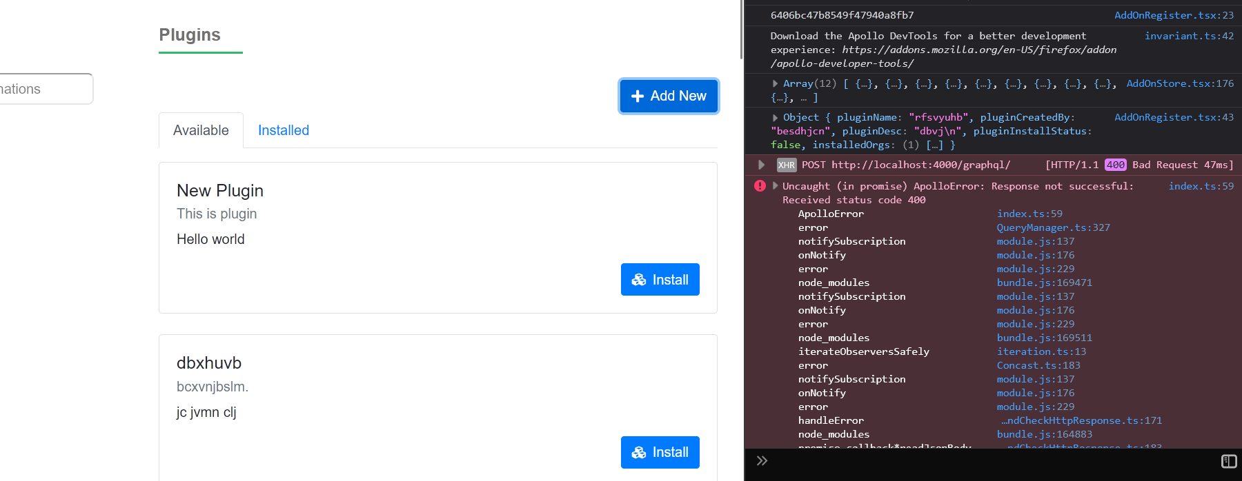 Bug Report : Plugin - Add new Plugin isn't working · Issue #752 · PalisadoesFoundation/talawa ...