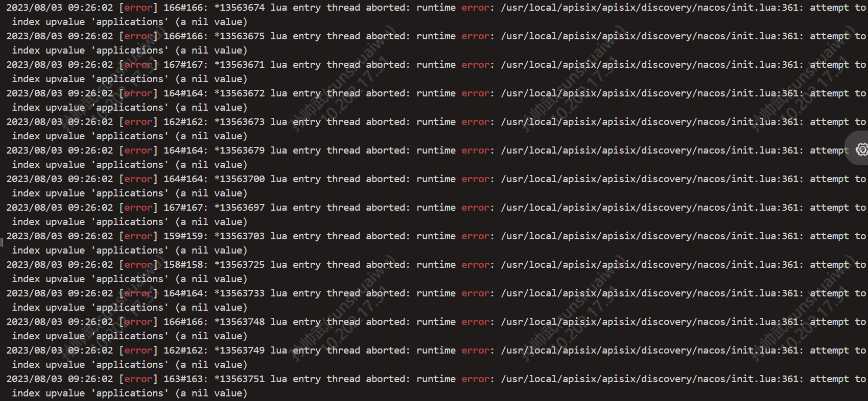 bug: runtime error: /usr/local/apisix/apisix/discovery/nacos/init.lua:361: attempt to index ...