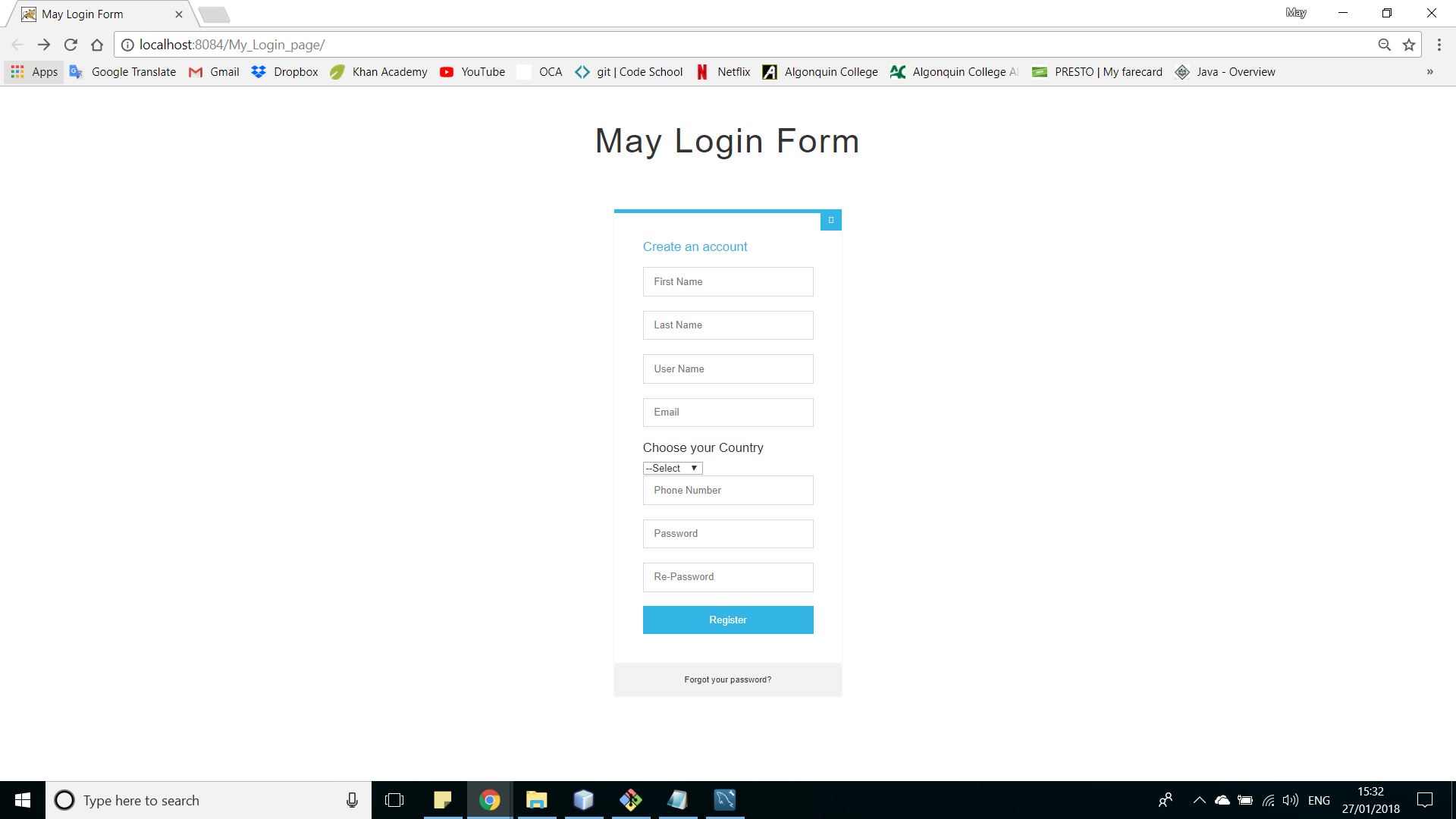 GitHub - May-Abo/Login-and-Registration-page