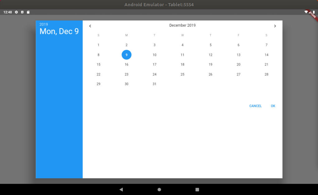 showDatePicker occupying almost the whole screen · Issue #46608 · flutter/flutter · GitHub