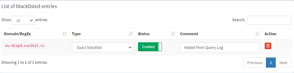 Domin incorrectly added to WhiteList · Issue #1755 · pi-hole/web · GitHub