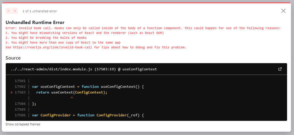 Invalid hook call. Hooks can only be called inside of the body of a function component · Issue ...