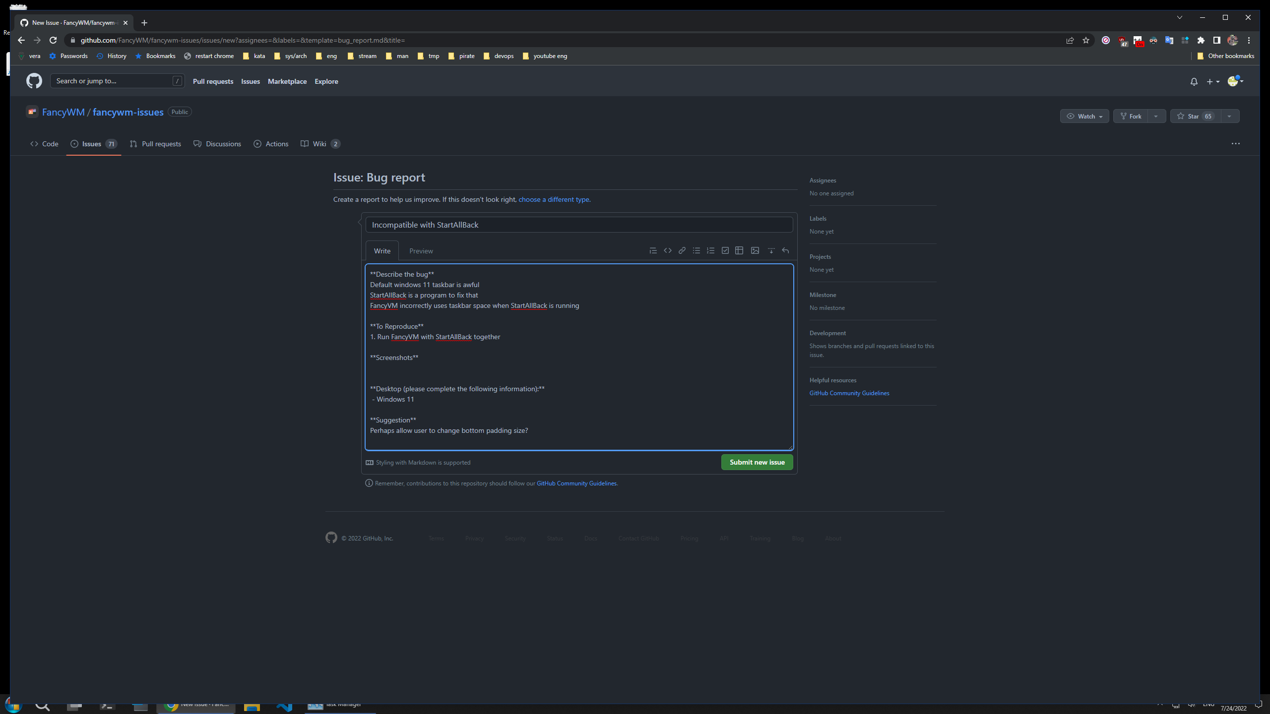 Incompatible with StartAllBack · Issue #117 · FancyWM/fancywm · GitHub