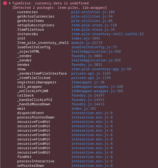 [Bug] Item piles stopped workin in v9 after recent update · Issue #132 ...