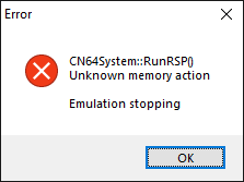 [Bug]: "Emulation stopping" error for every game I try in latest build ...