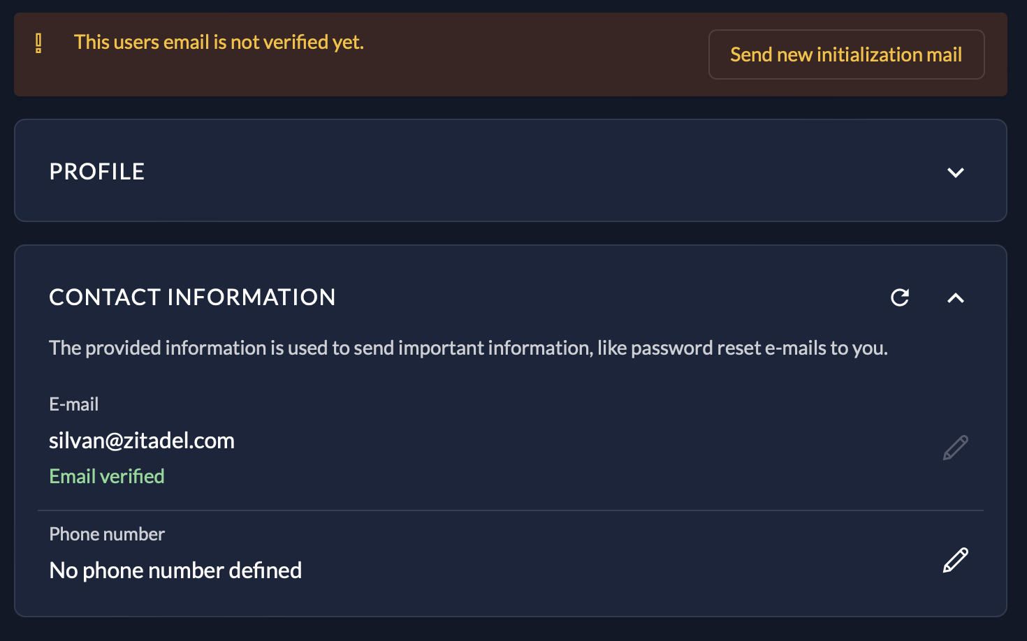 [bugs] verified users · Issue #4905 · zitadel/zitadel · GitHub