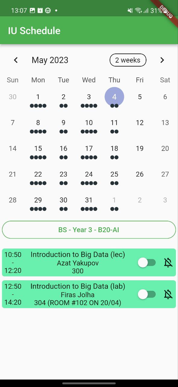 GitHub - Maves1/IU_Schedule