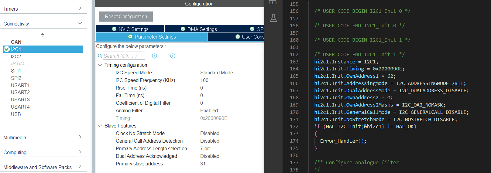I2C Slave address generate wrong? · Issue #19 · STMicroelectronics/STM32CubeF0 · GitHub