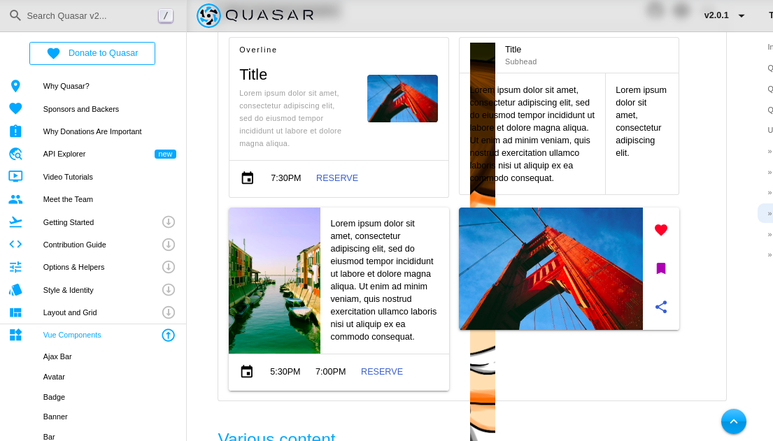Documentation Issue in some of the components (QAvatar, QCard, etc.) · Issue #9878 ...